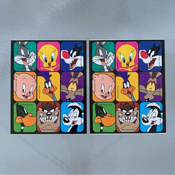 Warner Bros. | Office | Vintage 993 Warner Looney Tunes 18 Stickers ...